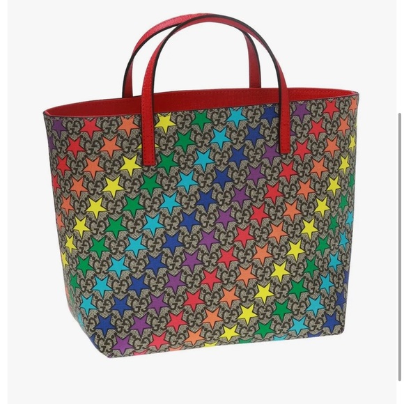 Gucci | Bags | Gucci Gg Supreme Rainbow Star Mini Tote | Poshmark